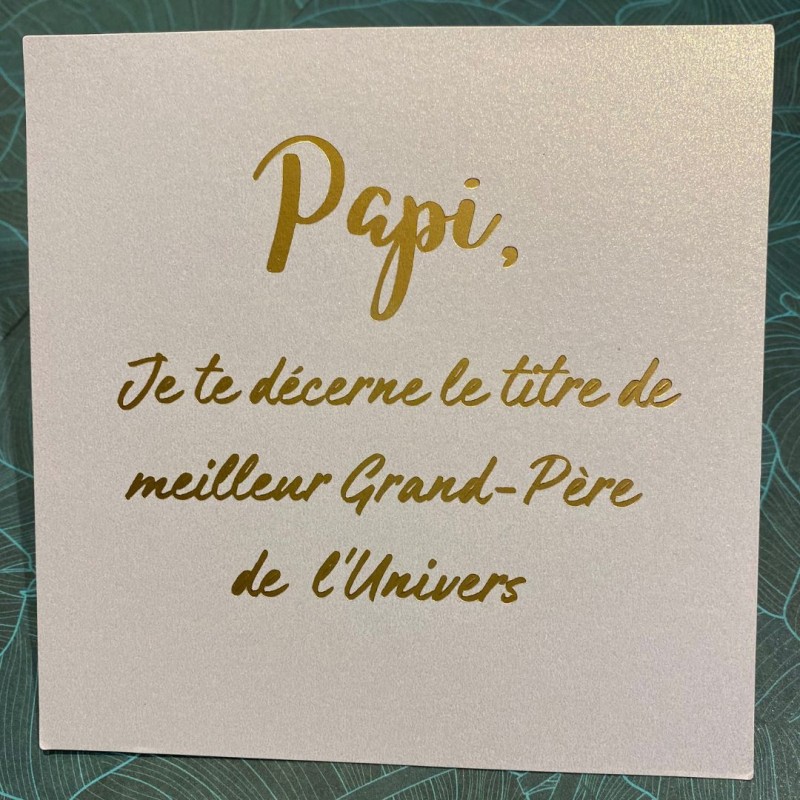 Carte Pour Papi J'ajoute un sticker au prénom de mon Grand-Père Aucun